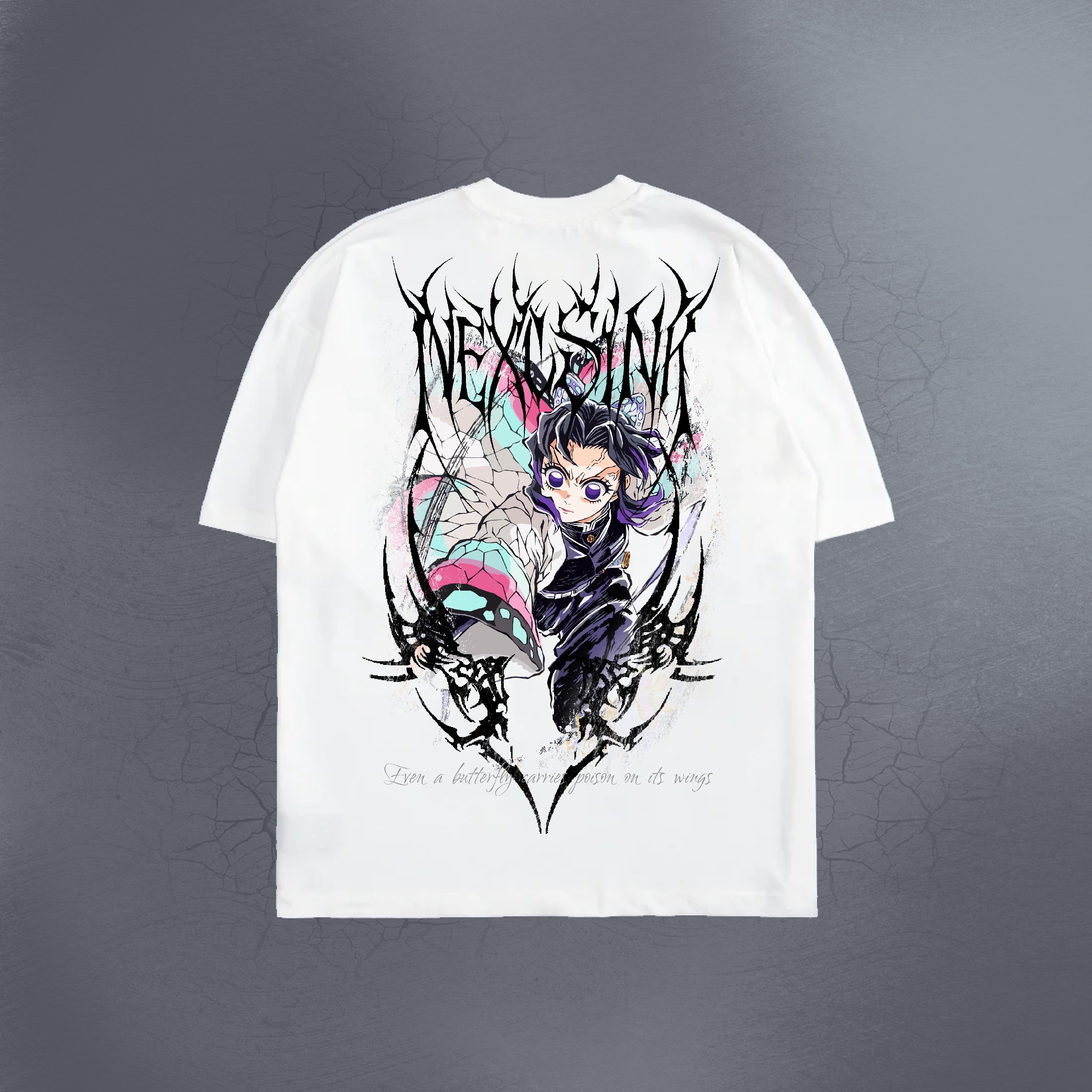 BUTTERFLY POISON WHITE TEE – Nexus ink